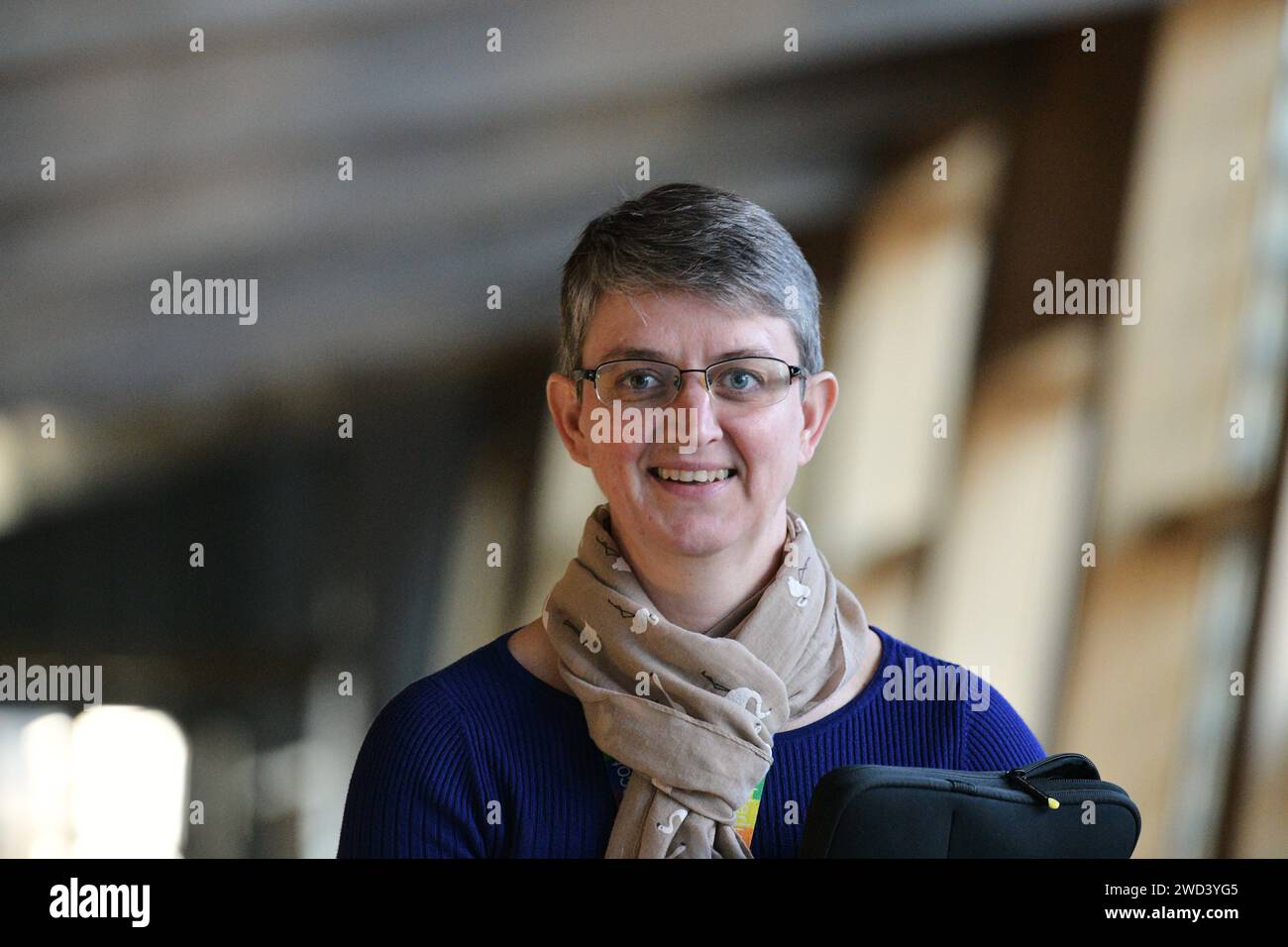 Edinburgh Scotland, UK 18 January 2024. Maggie Chapman MSP at the ...