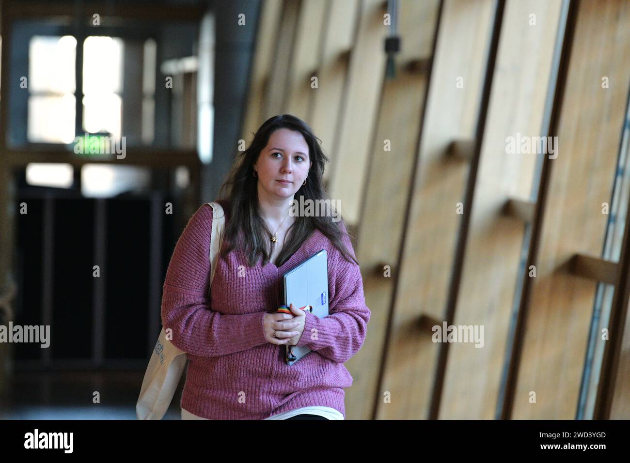 Edinburgh Scotland, UK 18 January 2024. Emma Roddick MSP at the ...
