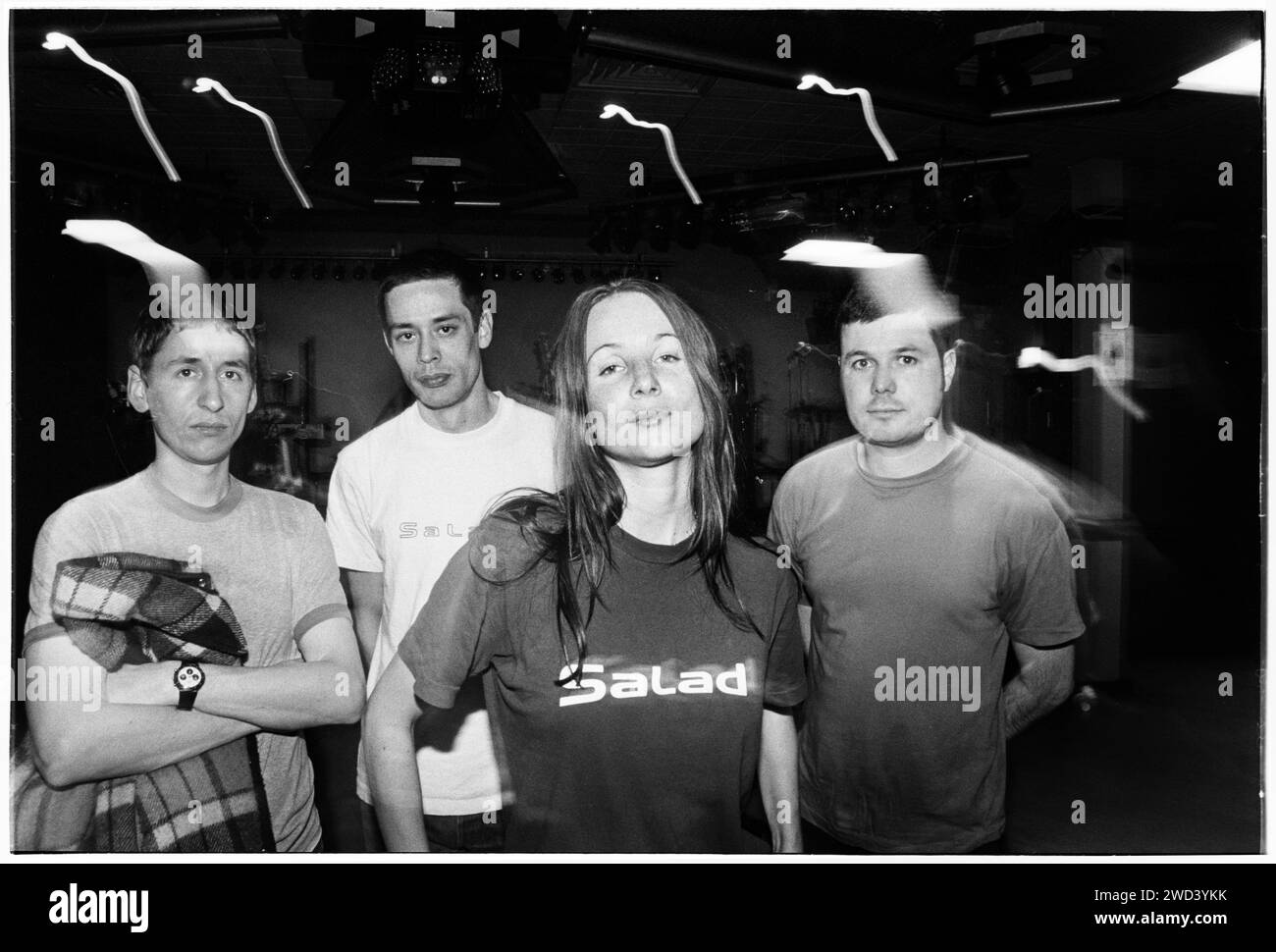 The band Salad photographed during a soundcheck at Glamorgan University ...