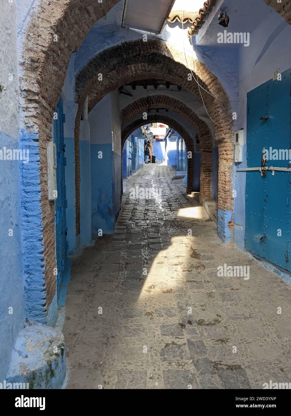Amazing view of streets in the blue city of Chefchaouen.Morocco, Africa ...