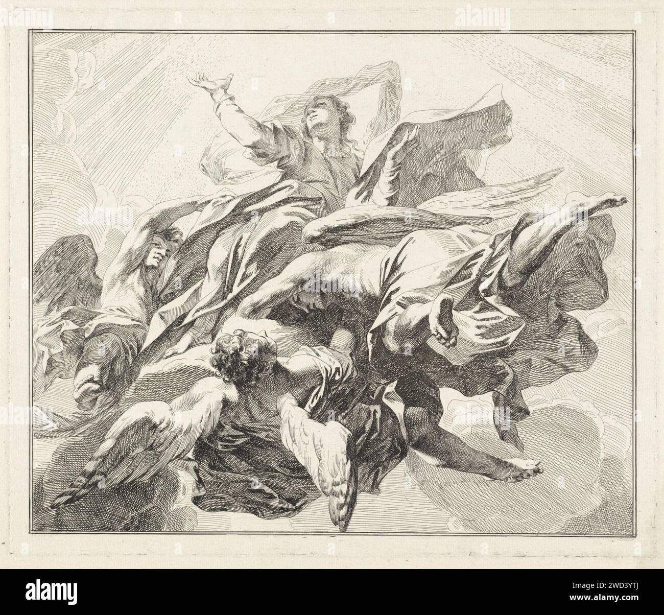 Ascension of Maria, Jacob de Wit, after Peter Paul Rubens, 1705 - 1754 ...