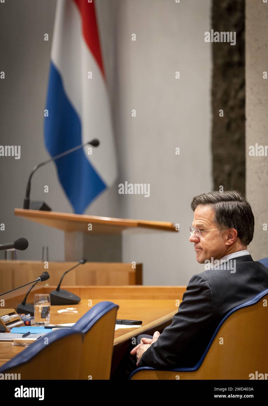 THE HAGUE - Outgoing Prime Minister Mark Rutte during a debate in the ...