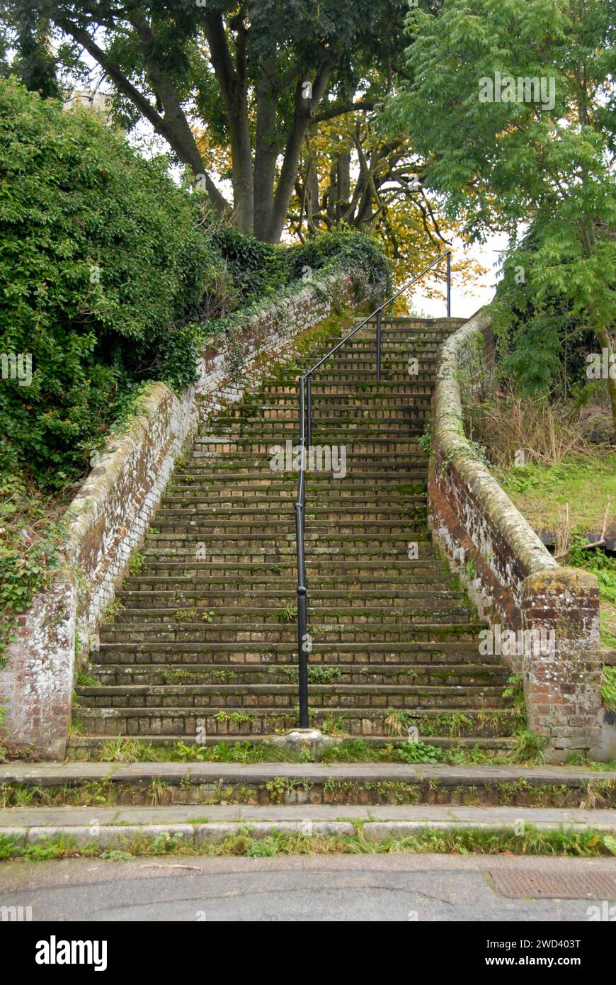 Long exterior flight of steps to give pedestrian access to another ...