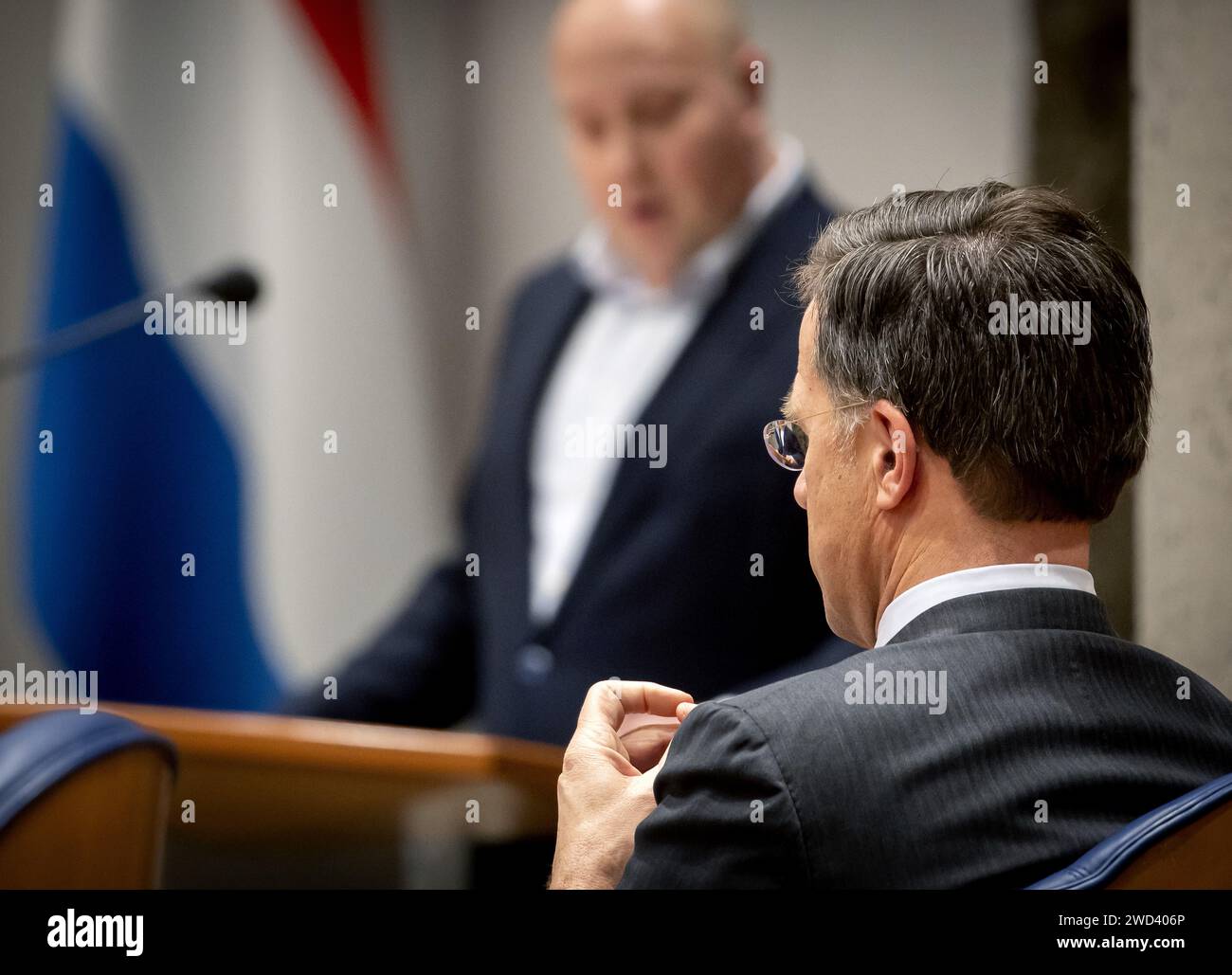 THE HAGUE - Outgoing Prime Minister Mark Rutte during a debate in the ...