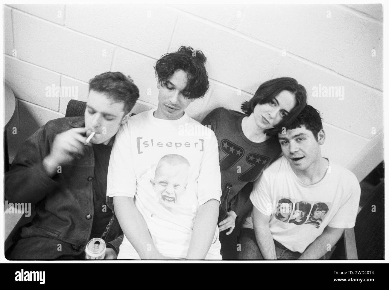 Louise Wener and the rock band Sleeper photographed in their Dressing ...