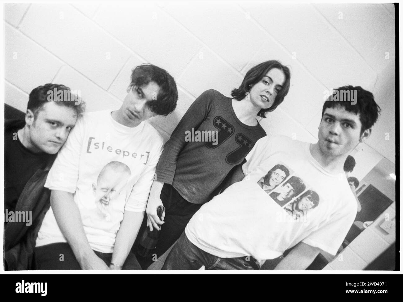 Louise Wener and the rock band Sleeper photographed in their Dressing ...