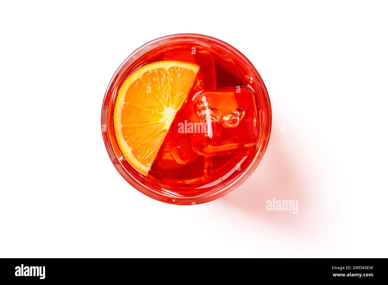 Cocktail delight: Classic negroni isolated on white background. Flat ...