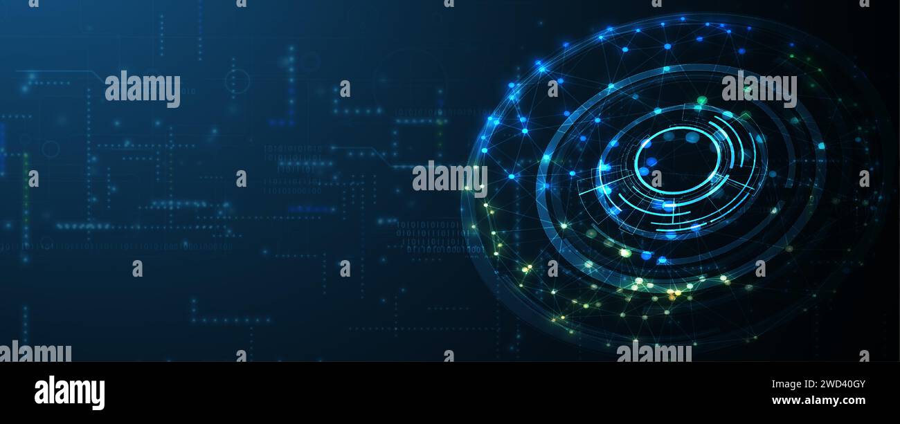 Technology Network Vector Background.. Science and technology ...