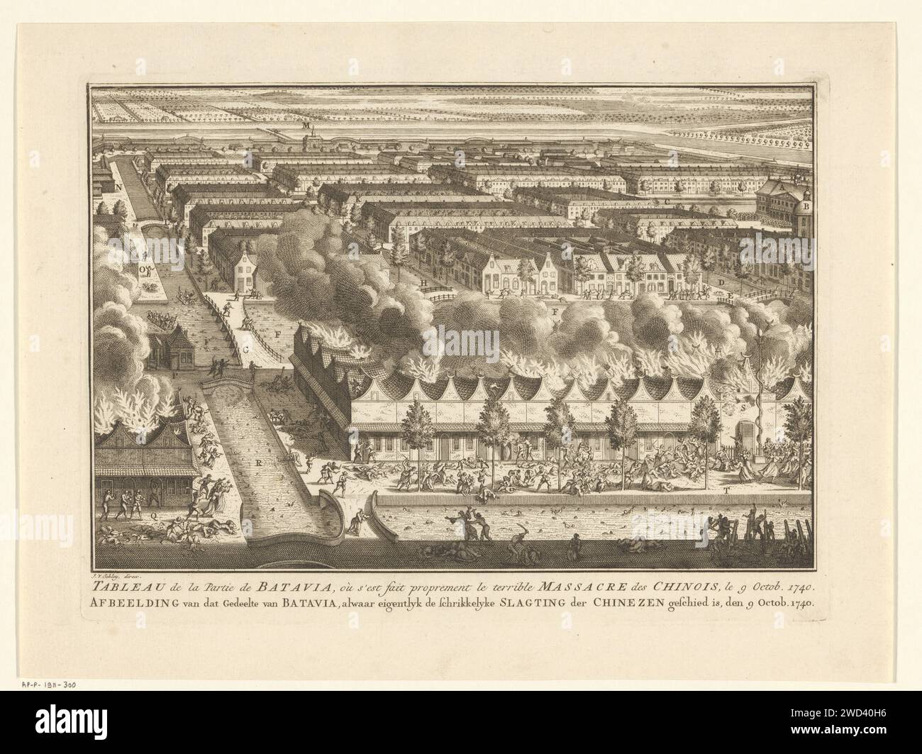 Murder of Chinese in Batavia, 1740, Jacob van der Schley, After Adolf ...