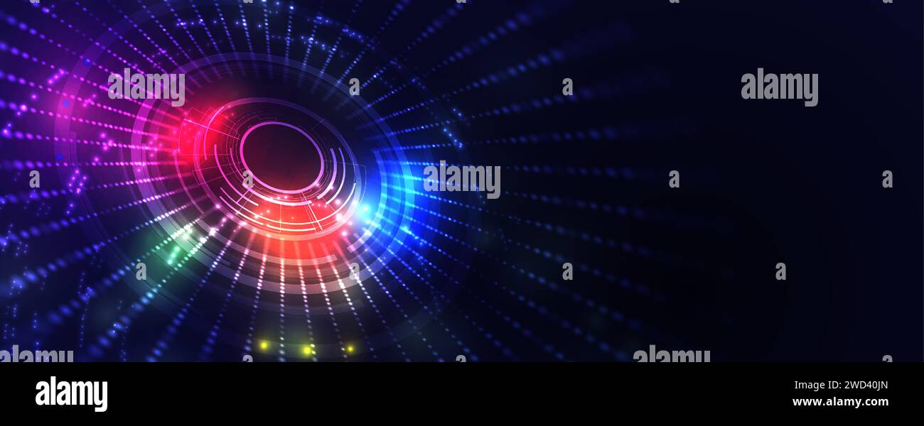 Technology Network Vector Background.. Science and technology ...