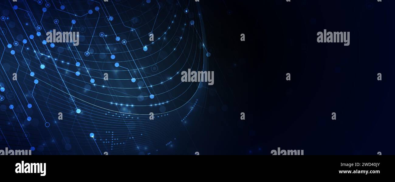 Technology Network Vector Background.. Science and technology ...