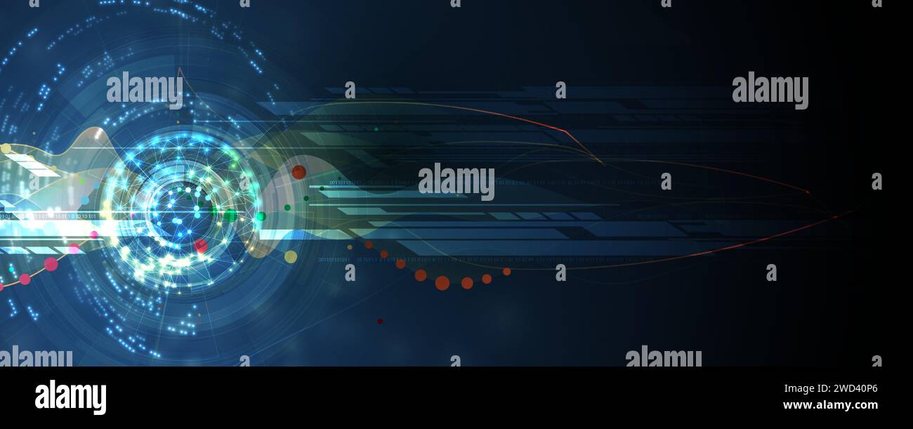 Technology Network Vector Background.. Science and technology ...
