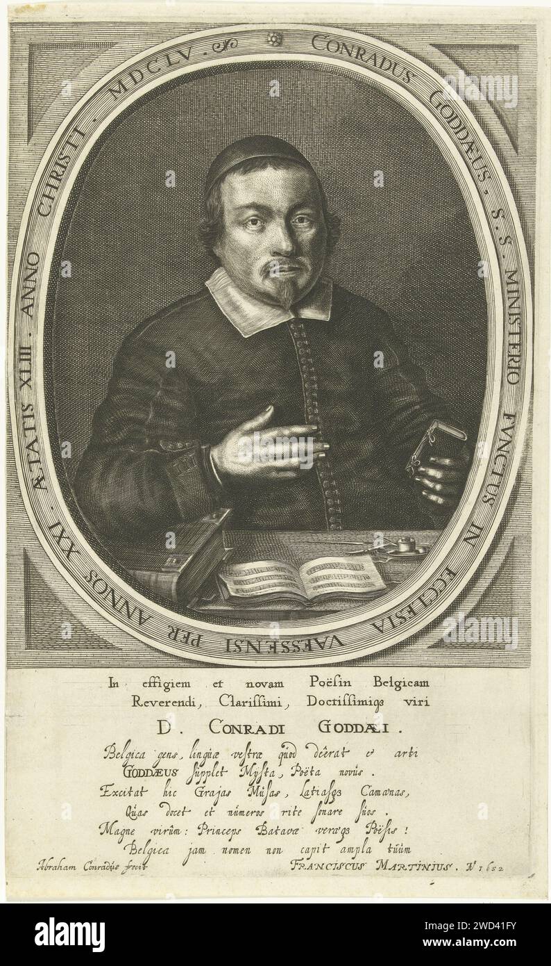 Portrait of Conradus Goddaeus at the age of 43, Abraham J. Conradus ...