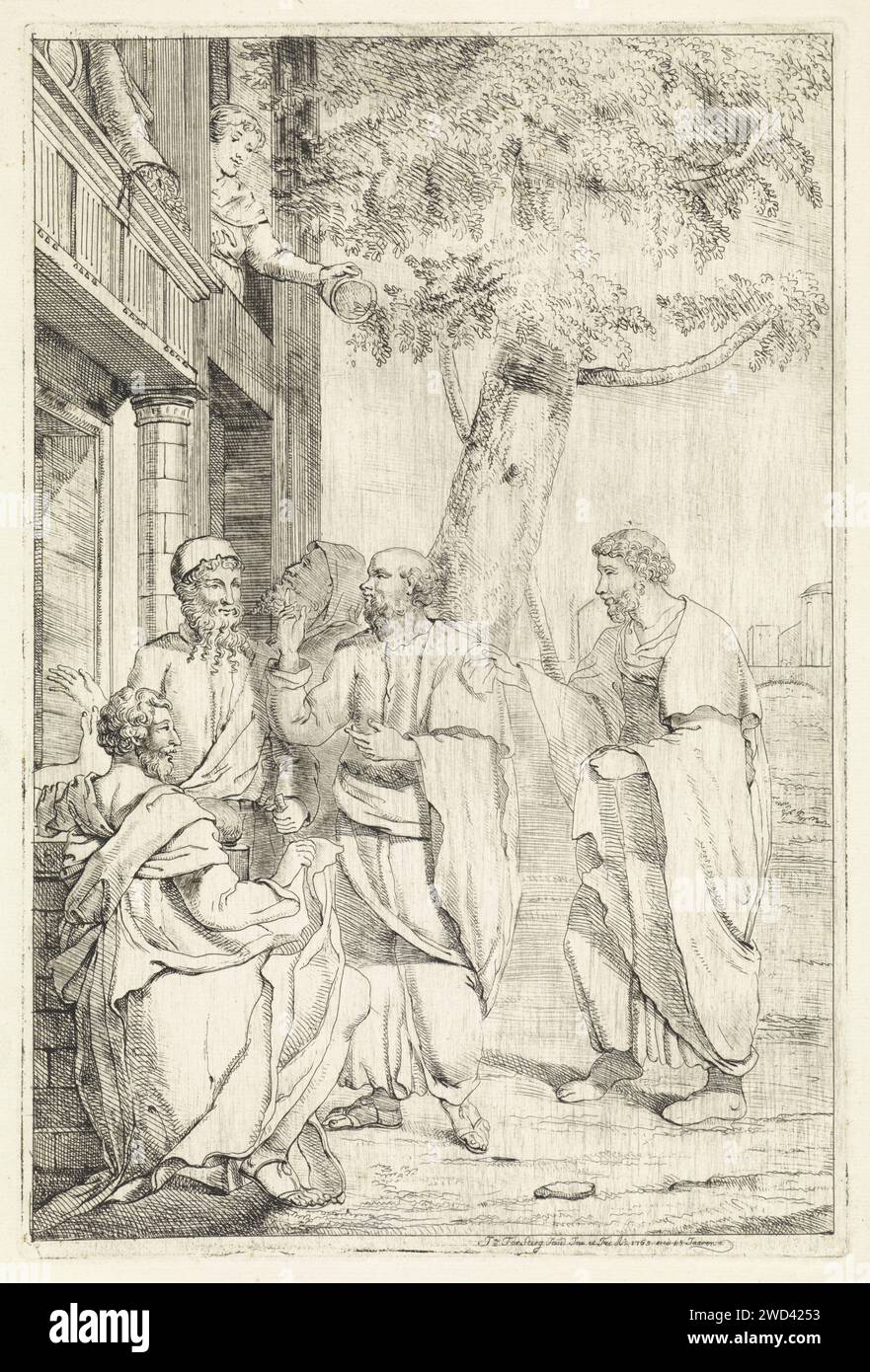 Socrates En Xantippe, Jan Tersteeg, 1765 print Xantippe, the wife of ...