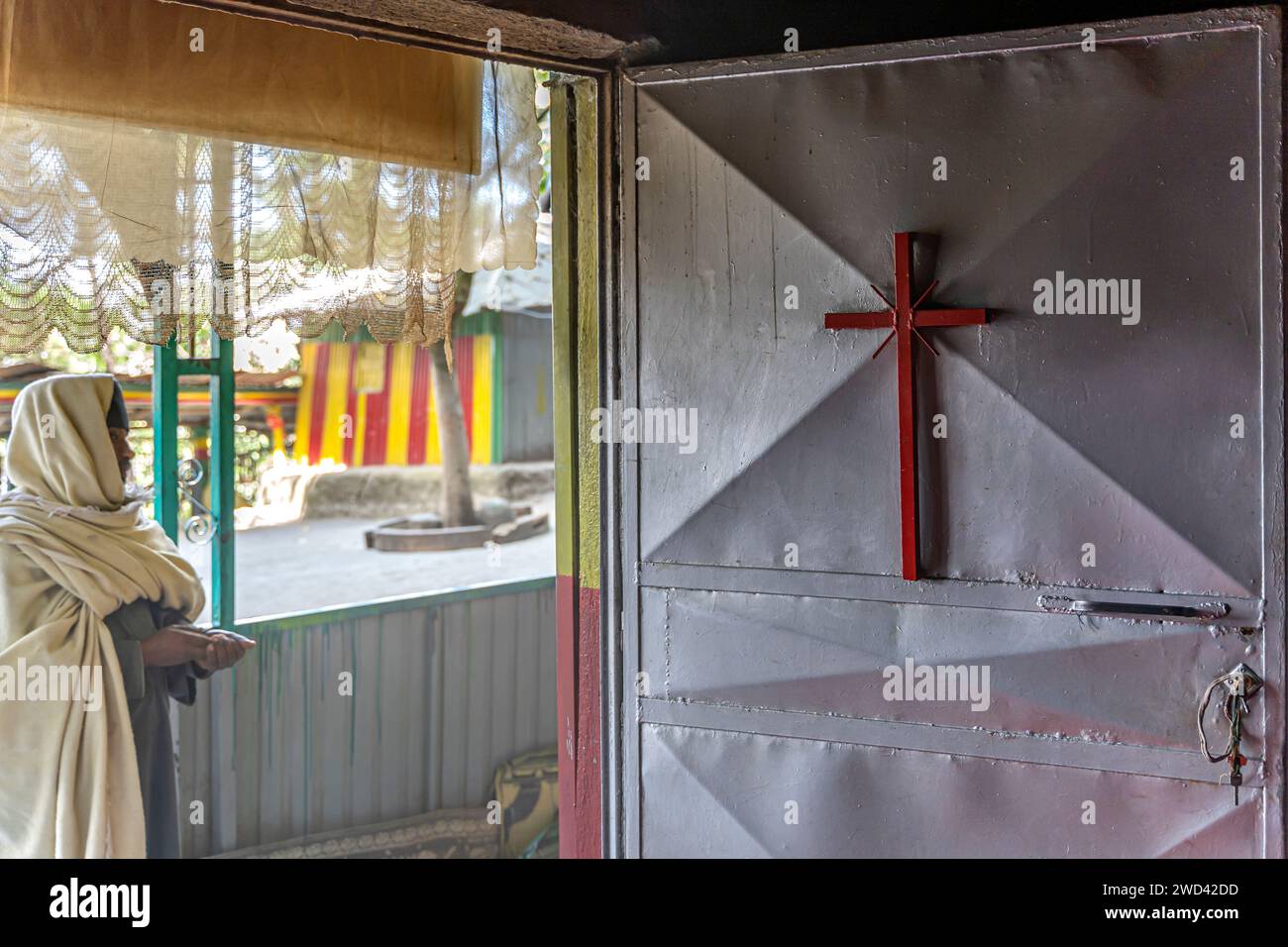 Cave of The Saint Tekle Haymanot Stock Photo - Alamy