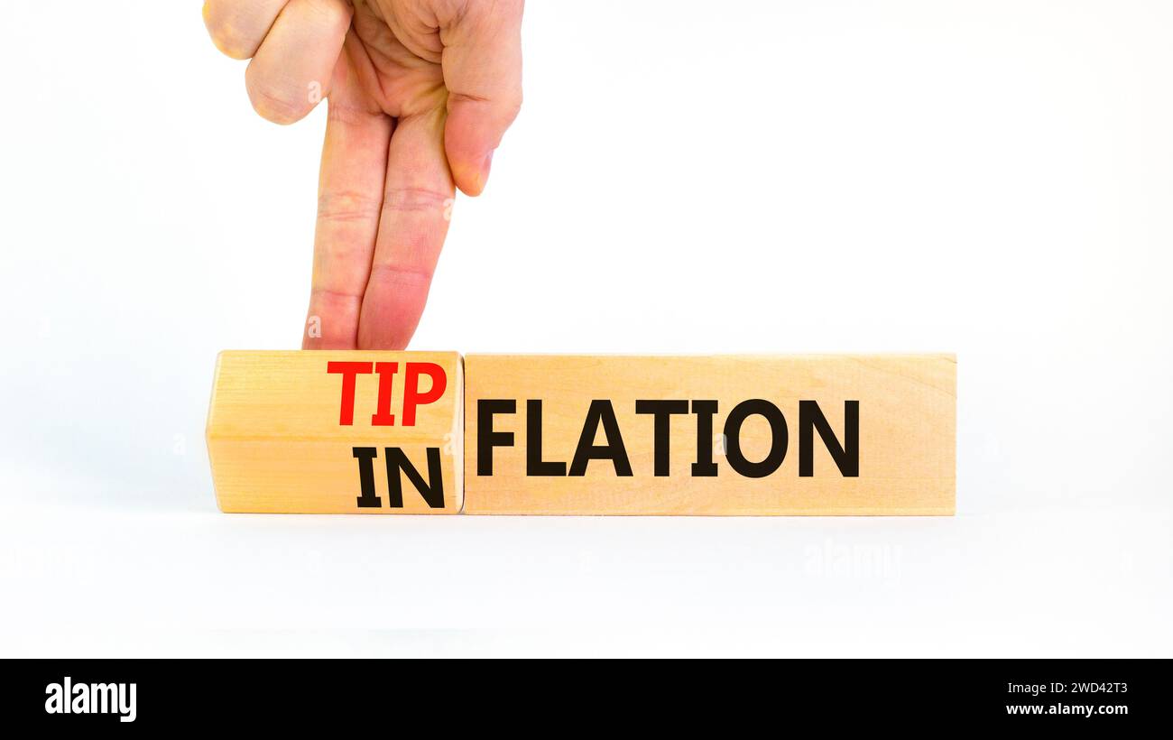 Inflation or tipflation symbol. Concept words Inflation Tipflation on ...