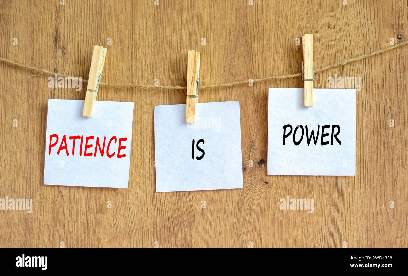 Patience is power symbol. Concept words Patience is power on beautiful ...