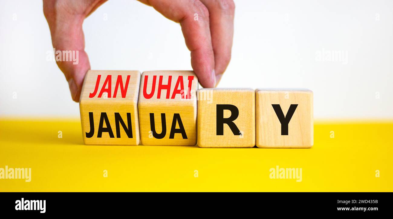 Januhairy or January symbol. Concept words Januhairy or January on ...