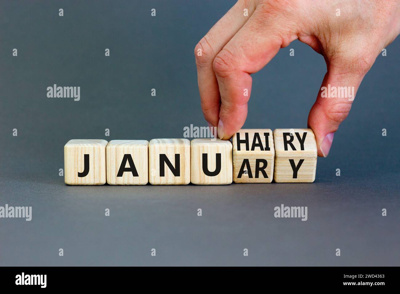 Januhairy or January symbol. Concept words Januhairy or January on ...