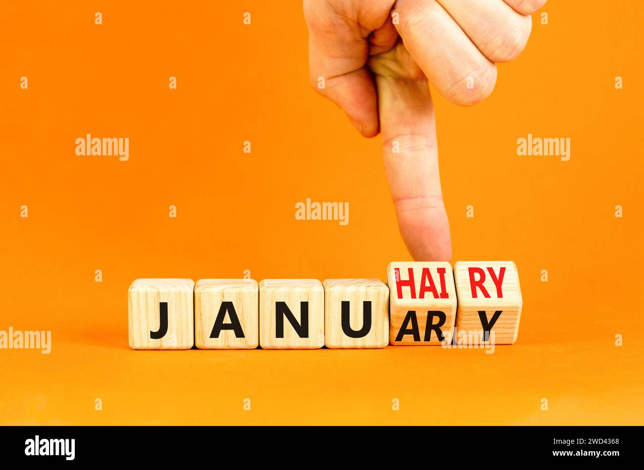 Januhairy or January symbol. Concept words Januhairy or January on ...