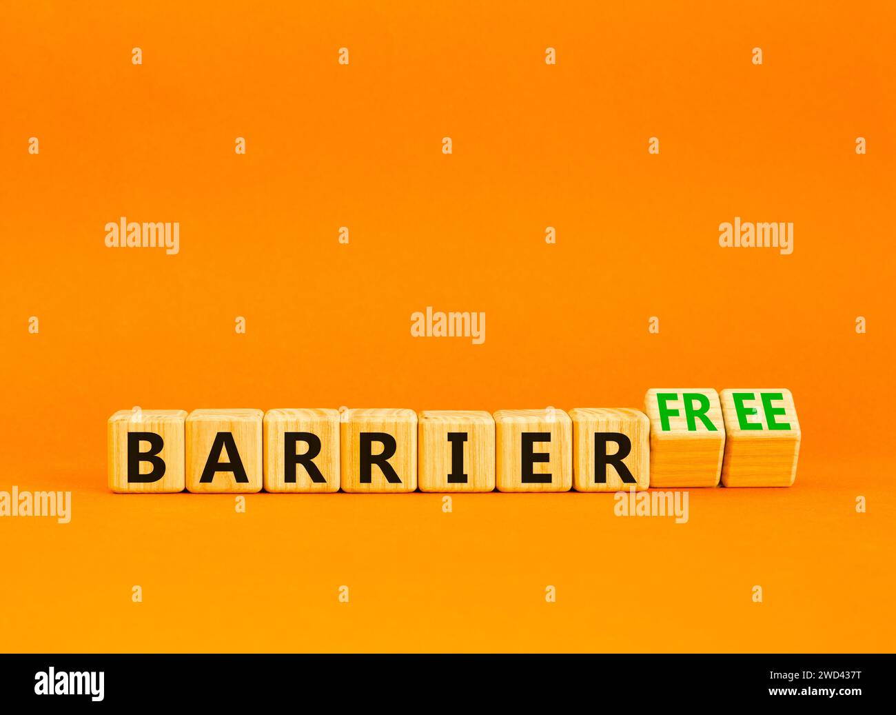 Barrier free symbol. Concept words Barrier free on beautiful wooden ...