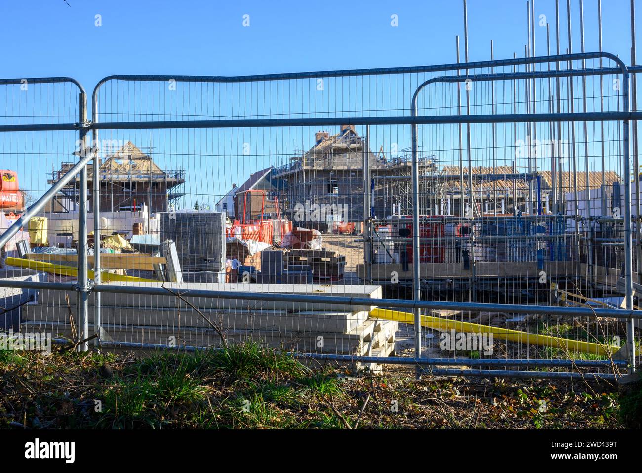 New homes being built, housing development, building site Stock Photo ...