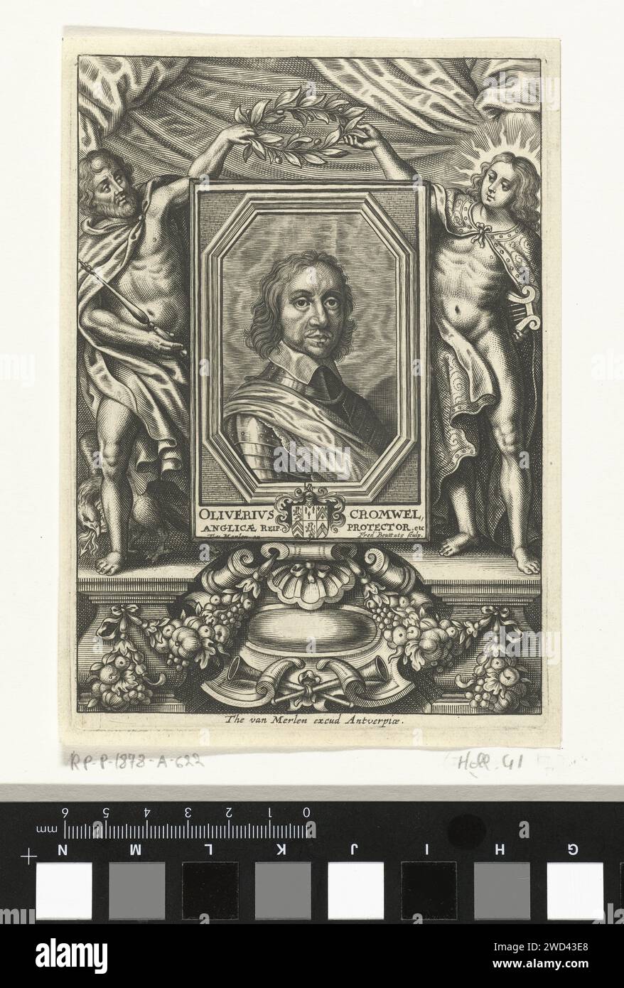 Portret Van Oliver Cromwell, Frederik Bouttats (I), 1654 - 1676 print ...