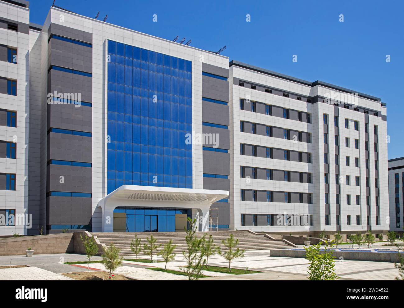 Modern building at Gizhduvan street in Bukhara. Uzbekistan Stock Photo ...