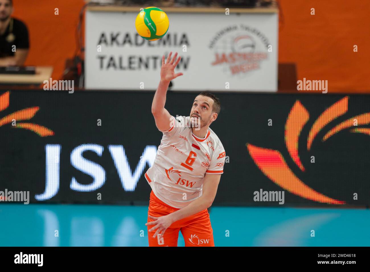 Benjamin Toniutti of Jastrzebski Wegiel seen in action during CEV Champions League Volley 2024 ...