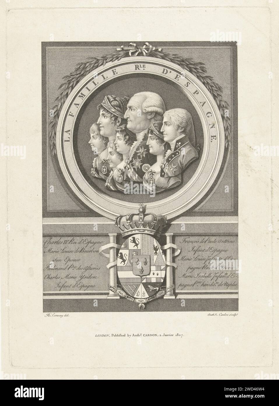 Group portrait of the Spanish royal family, Antoine Cardon, After ...