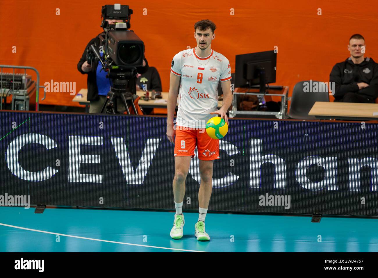 Jatrzebie Zdroj, Poland. 17th Jan, 2024. Jean Patry of Jastrzebski Wegiel seen in action during ...