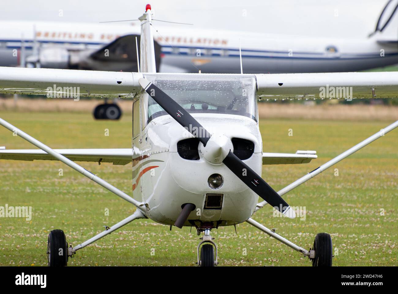 Cessna F172M Skyhawk light single engine aircraft Stock Photo - Alamy