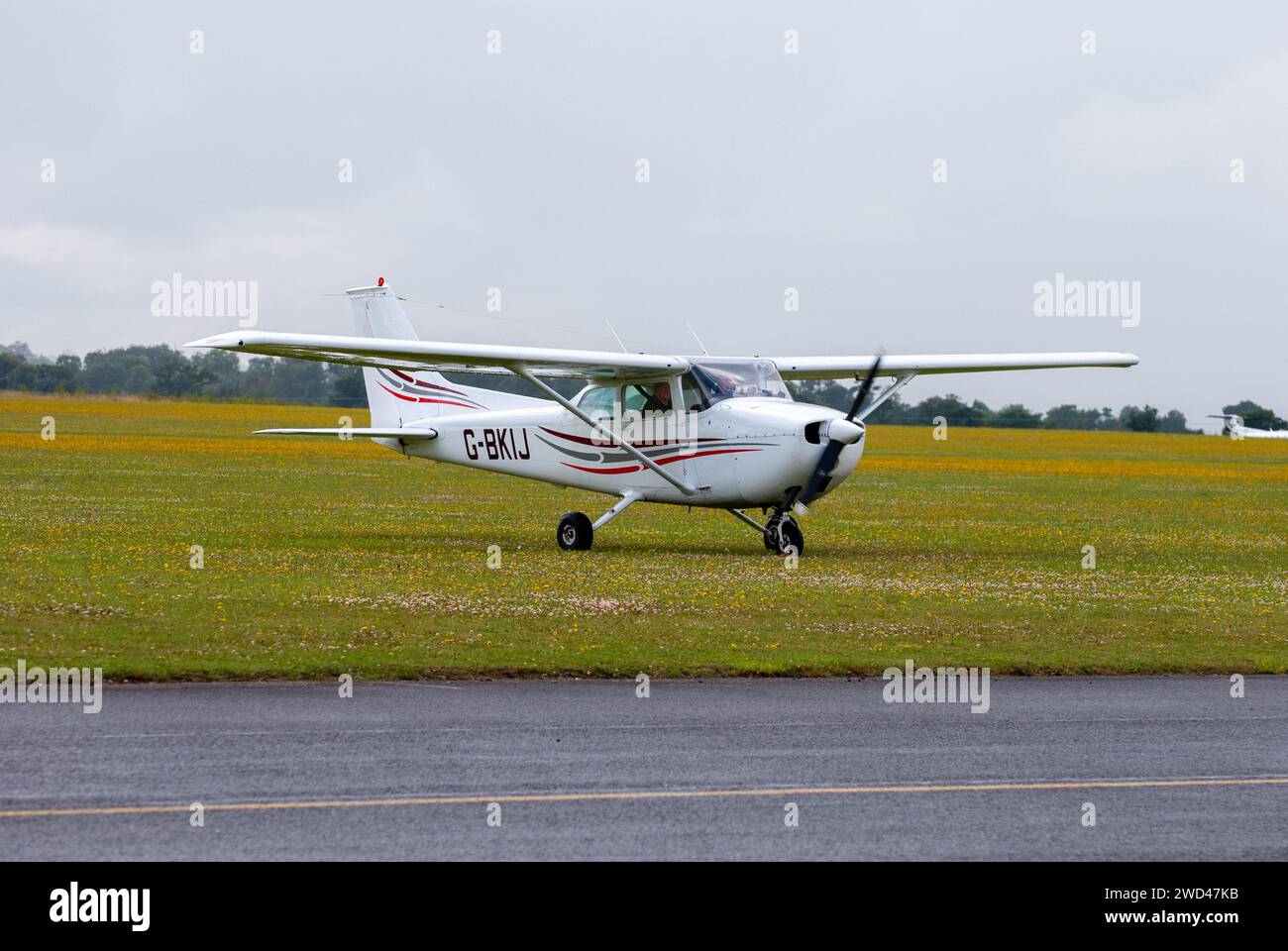 Cessna F172M Skyhawk light single engine aircraft Stock Photo - Alamy