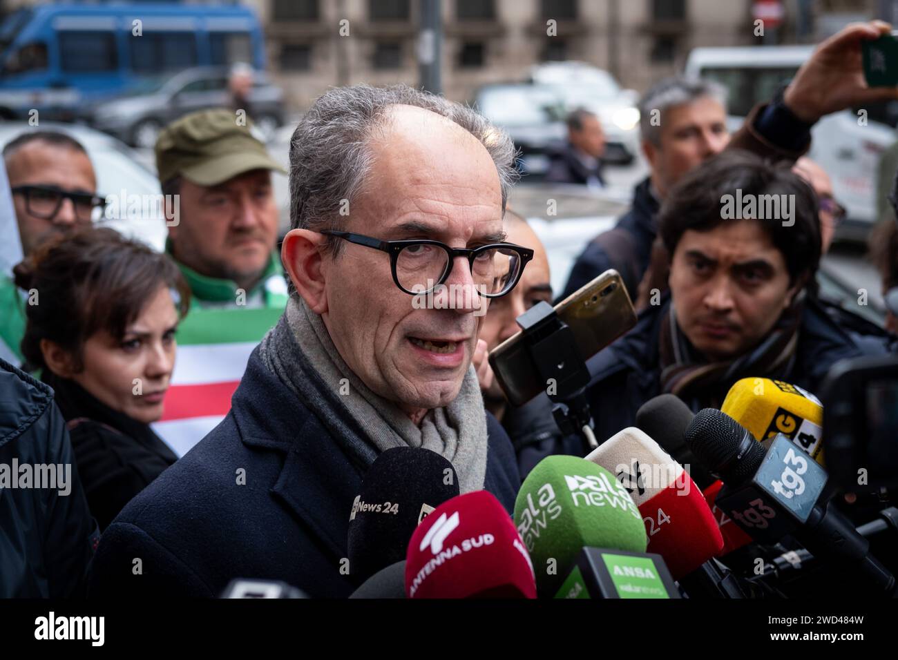 Rome, Rm, Italy. 18th Jan, 2024. ROBERTO BENAGLIA (FIM-CISL trade union ...