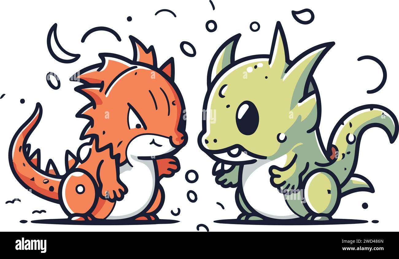 Dragons two Stock Vector Images - Alamy