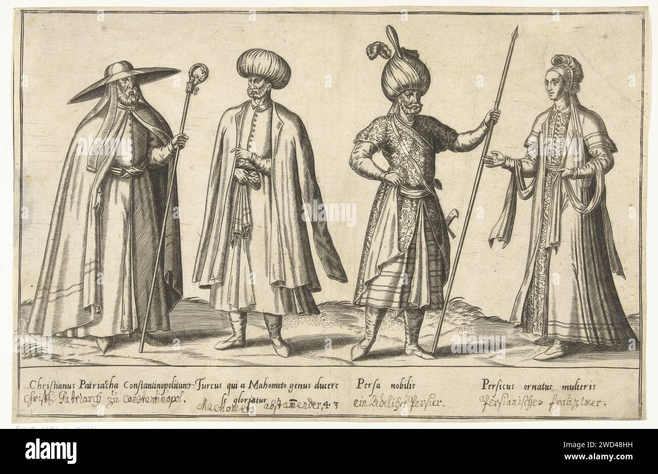 Clothing from Ottomans and Persians around 1580, Abraham de Bruyn, 1581 ...