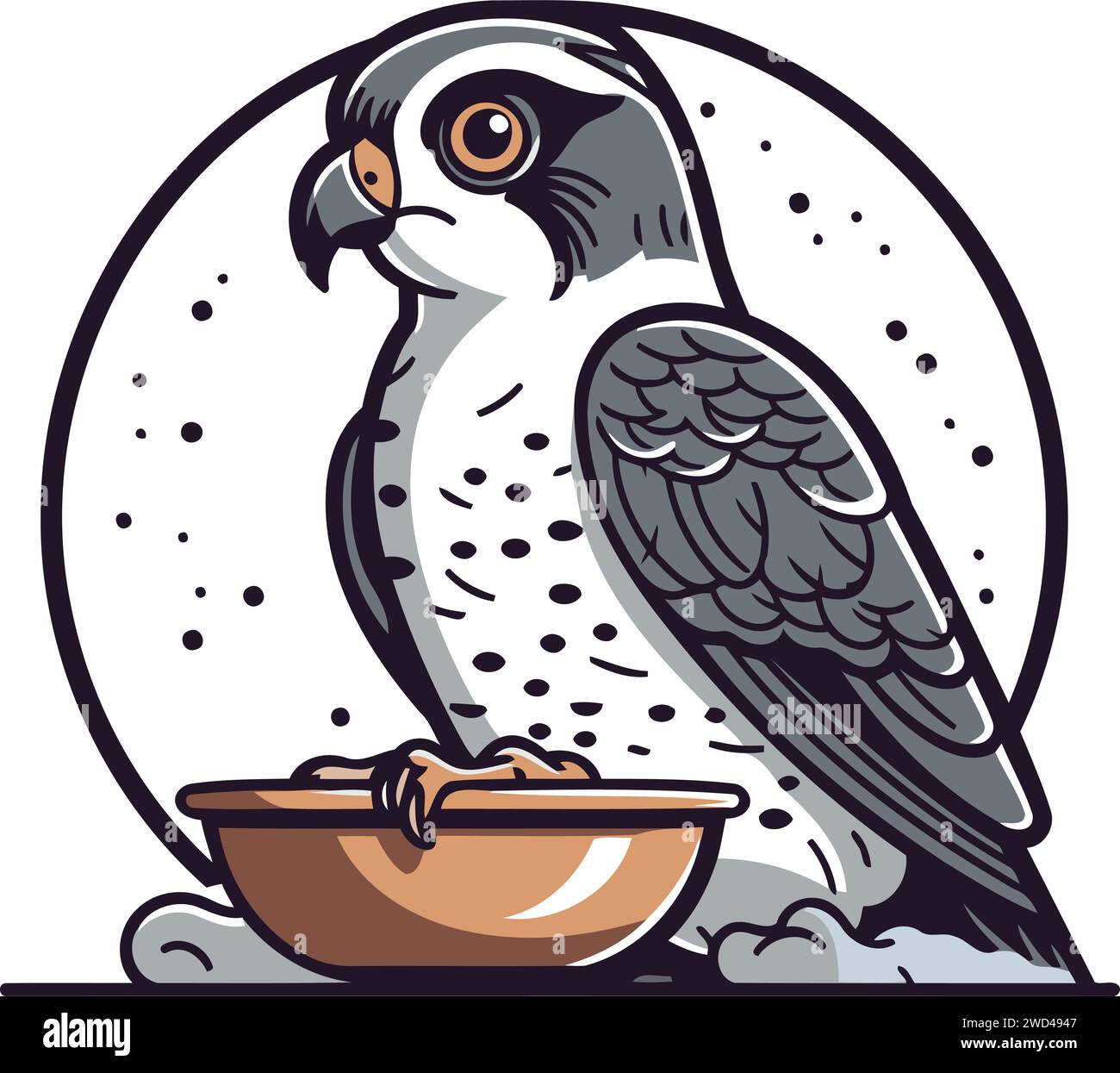 Peregrine falcon icon vector vectors Cut Out Stock Images & Pictures ...