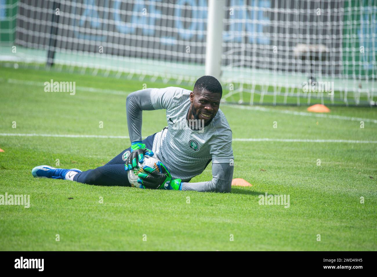 Super Eagles Goalkepper, Francis Uzoho in Training at the 2023 African ...