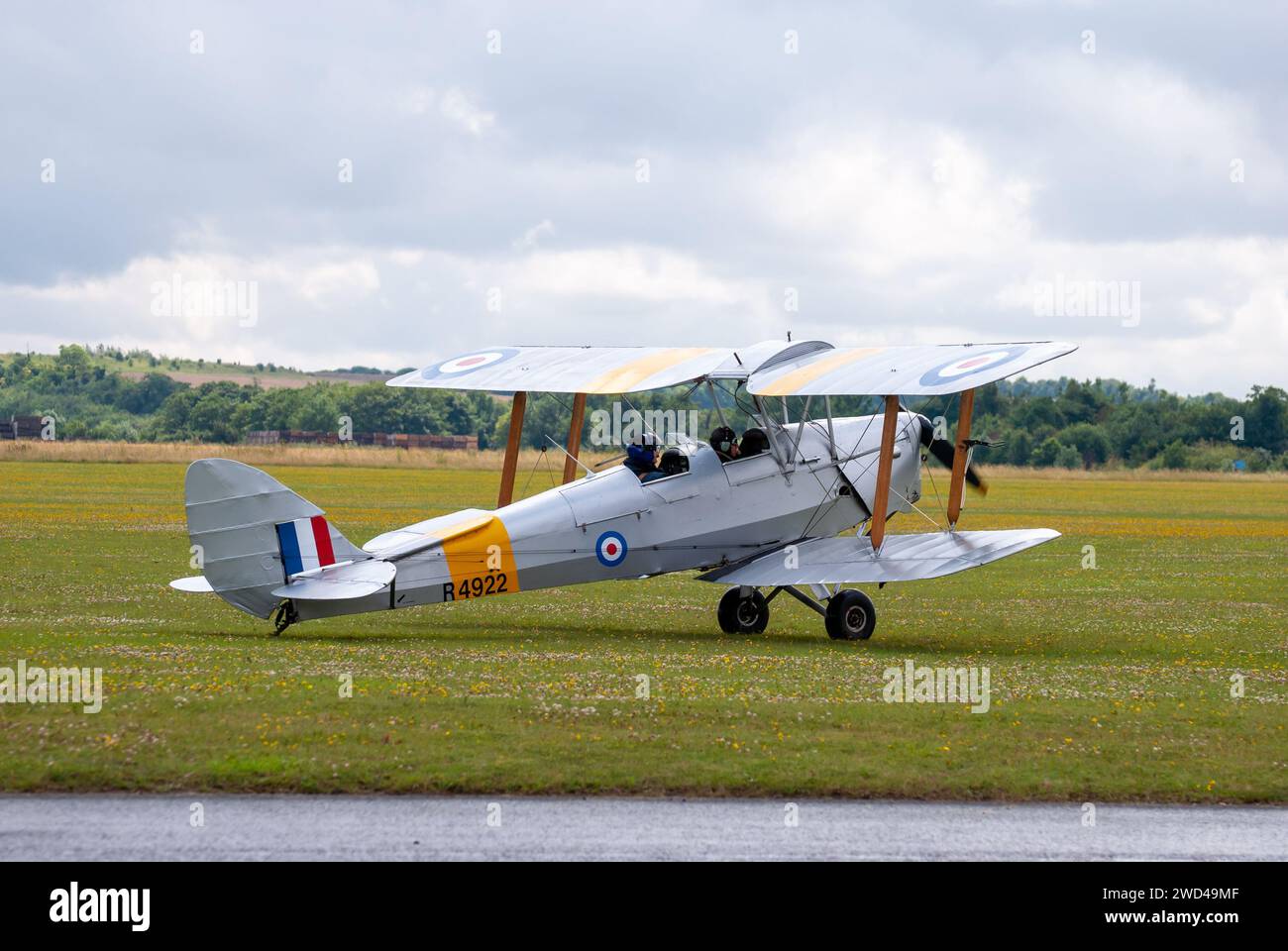 RAF Tiger Moth biplane. De Havilland DH-82 Tiger Moth II Serial number ...