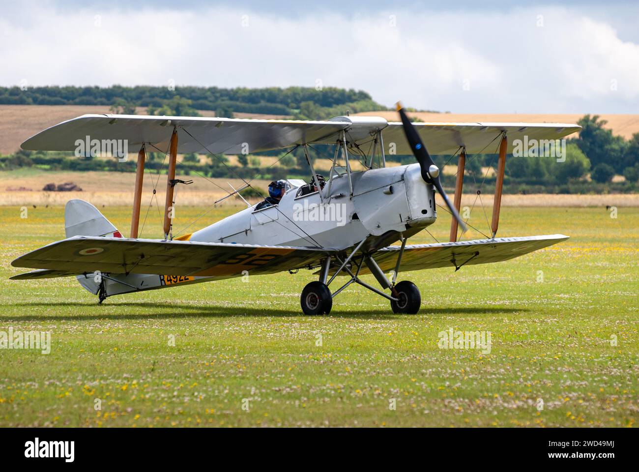 RAF Tiger Moth biplane. De Havilland DH-82 Tiger Moth II Serial number ...