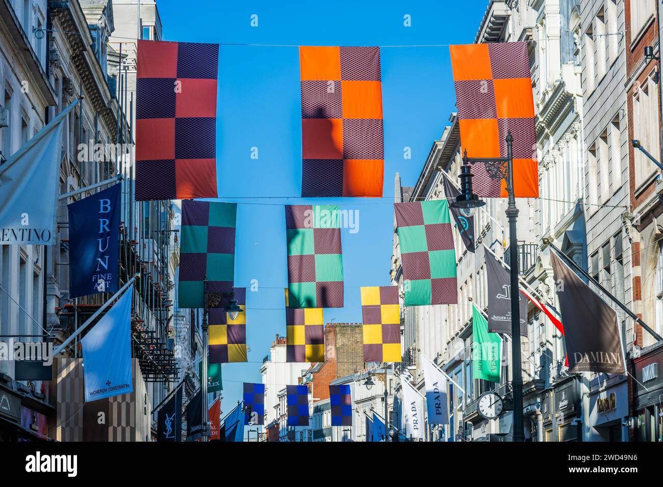 London, UK. 18th Jan, 2024. New Louis Vuitton LV Lovers Flags in Bond ...