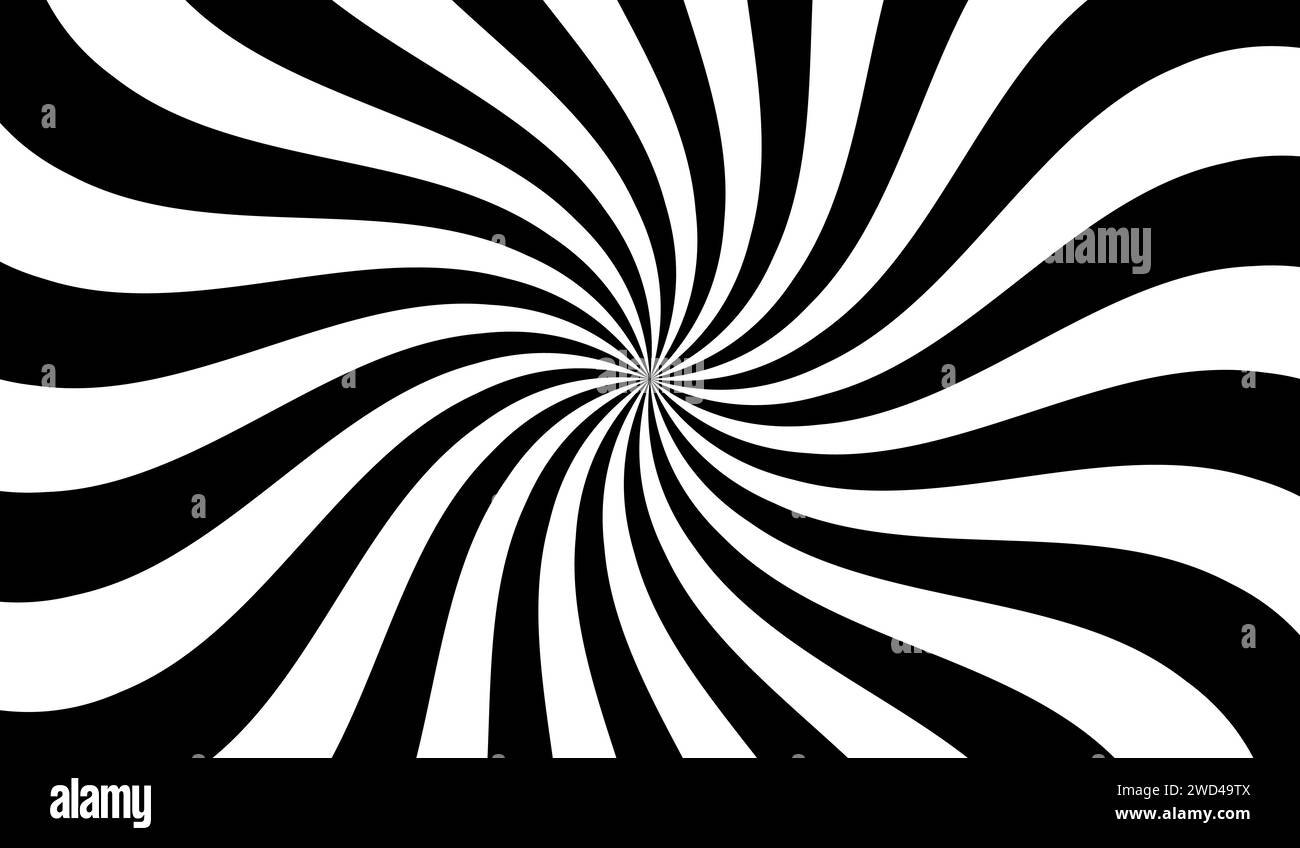 Ray twist light. Black color strips wavy isolated on white background ...