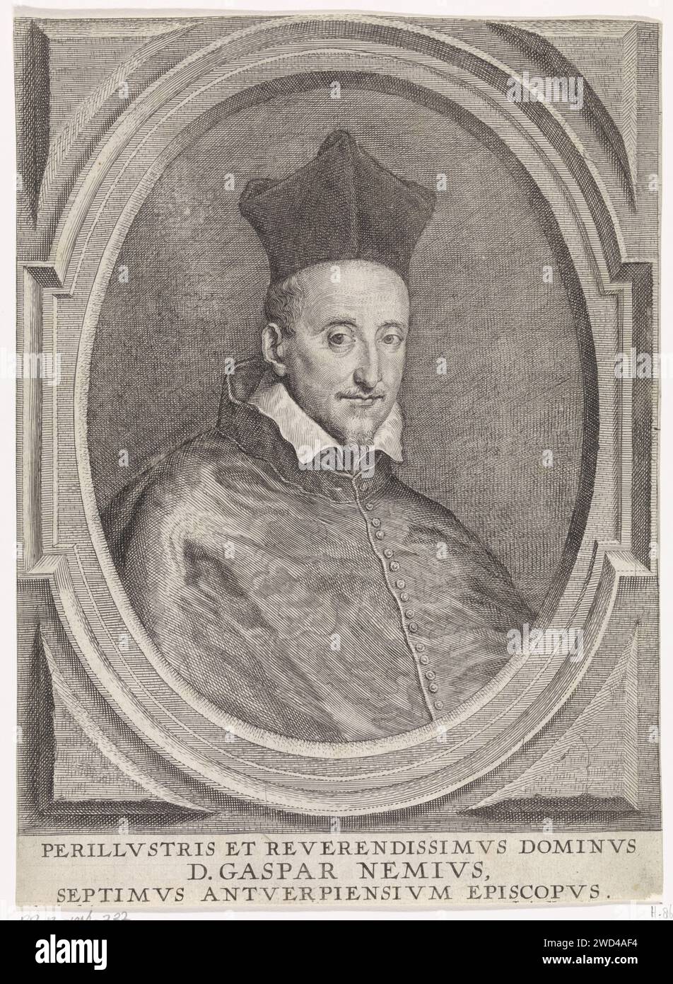 Portrait of Bishop Gaspar Nemius, Jacob Neefs, after Gerard Seghers ...