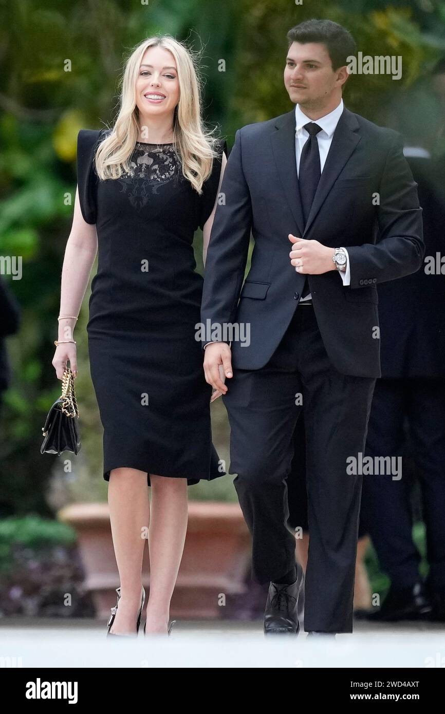 Tiffany Trump, left, daughter of former President Donald Trump, walks ...