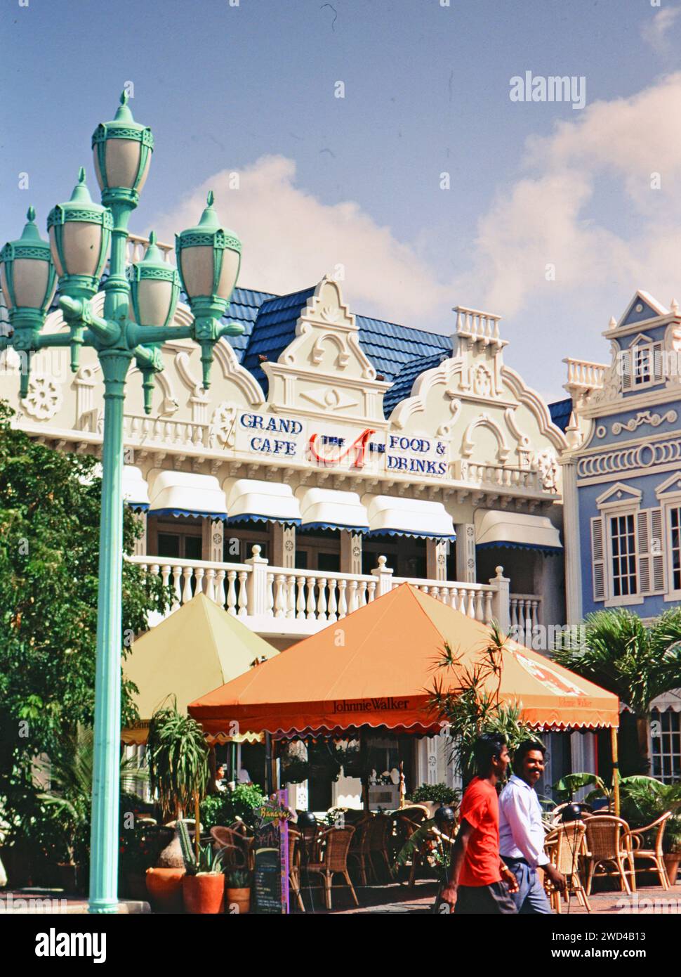 Colorful Dutch architecture in the duty-free shopping area of ...