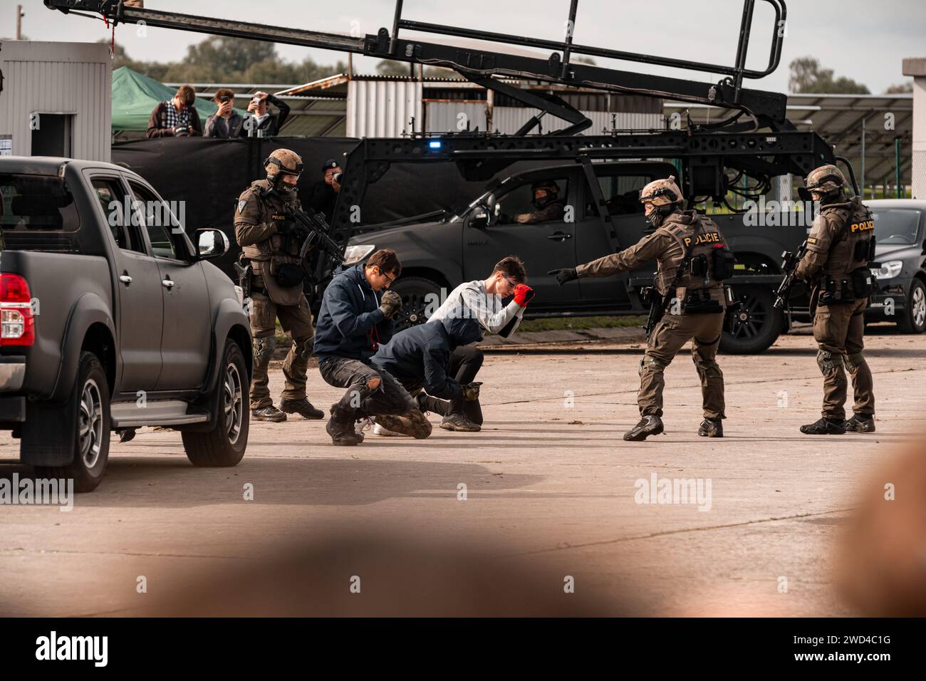 Special forces SWAT police arresting criminals and releasing hostages ...