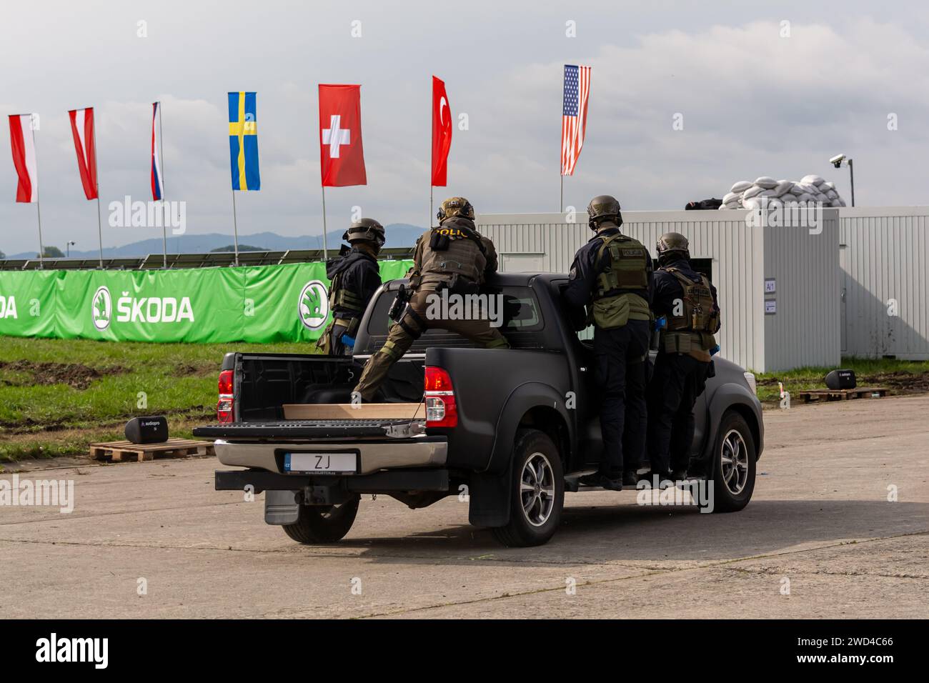 Swat special forces police and tactical units in uniform rescue ...