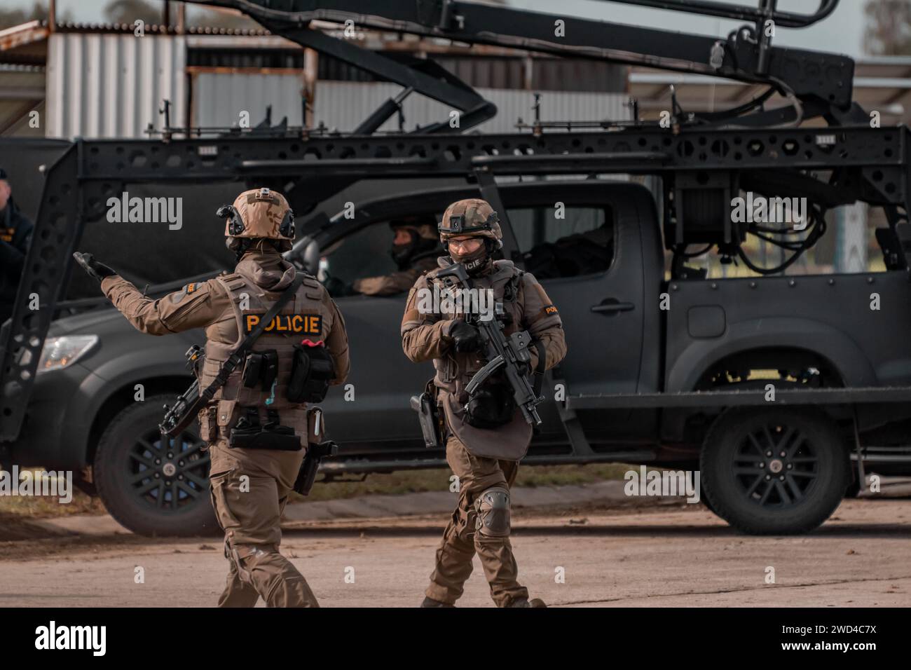 Swat special forces police and tactical units in uniform rescue ...