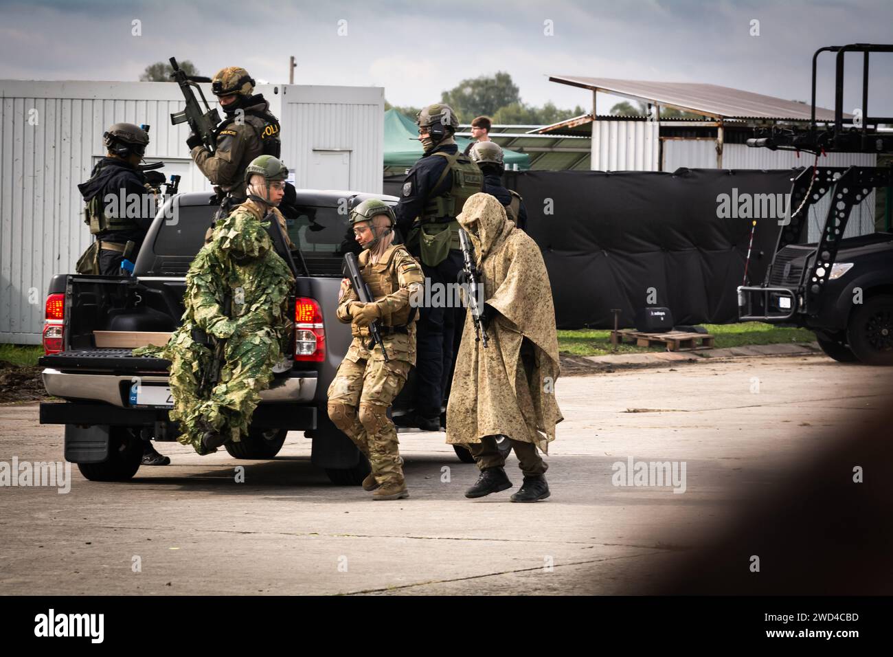 Swat special forces police and tactical units in uniform rescue ...