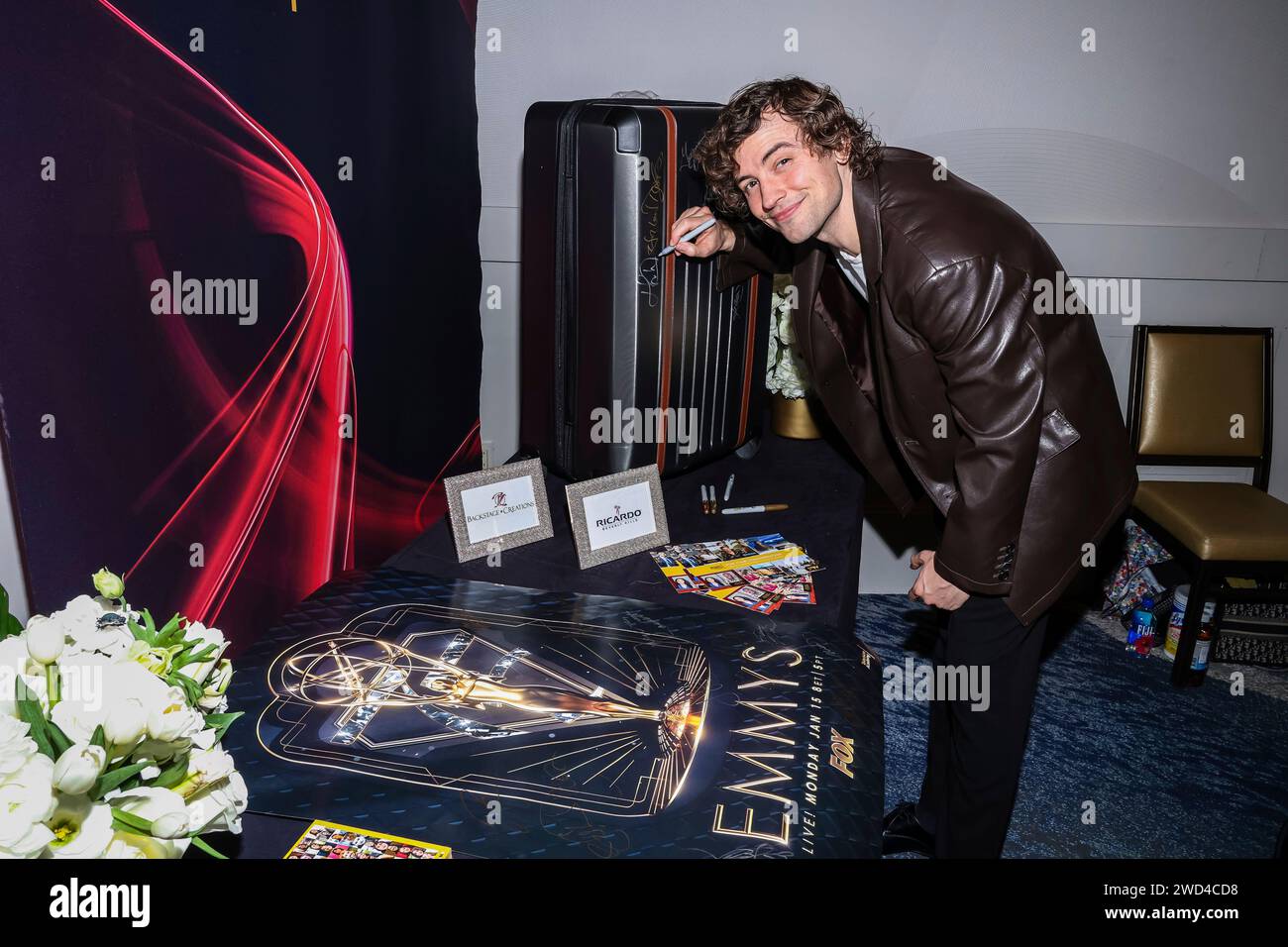 Josh Whitehouse visits the Backstage Creations Giving Suite benefitting ...